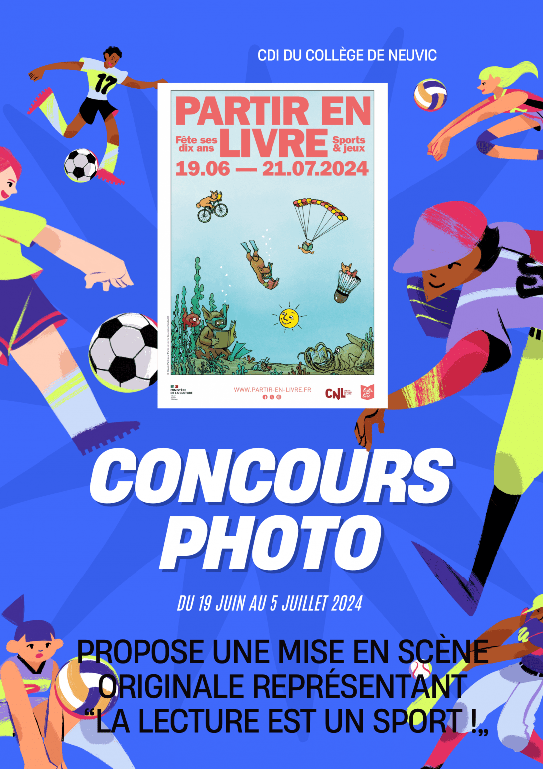 Concours photo : la lecture est un sport ! | Partir en Livre