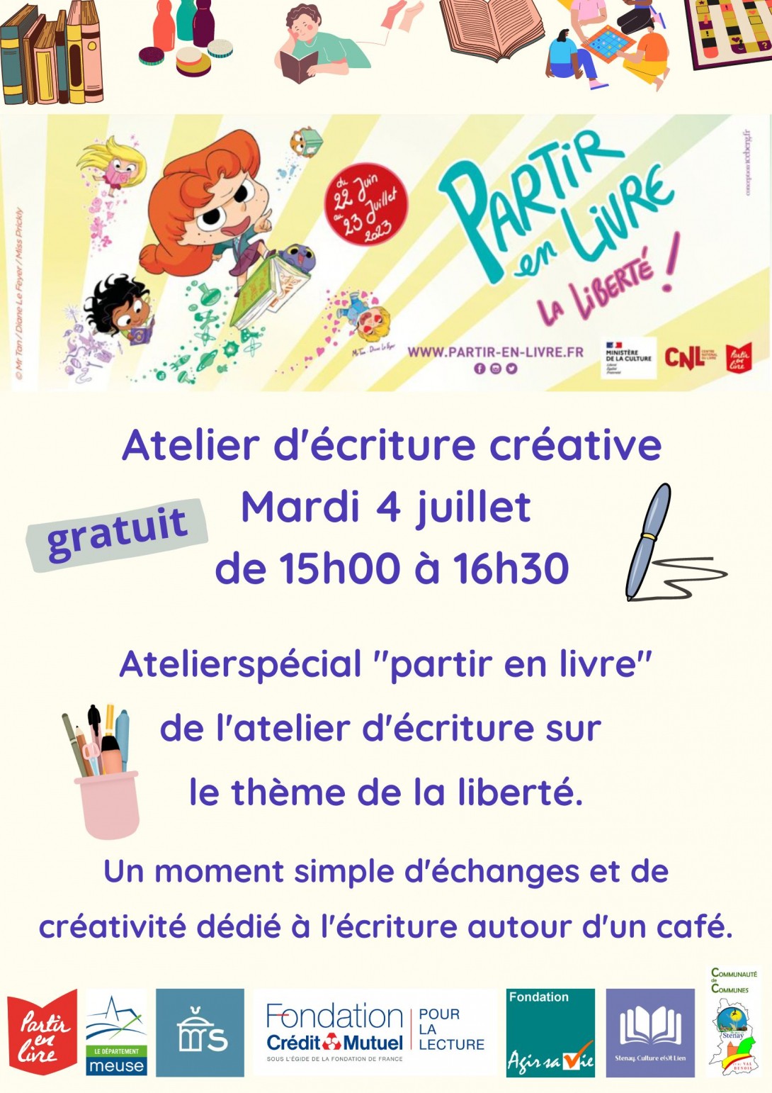 Atelier d'écriture créative | Partir en Livre